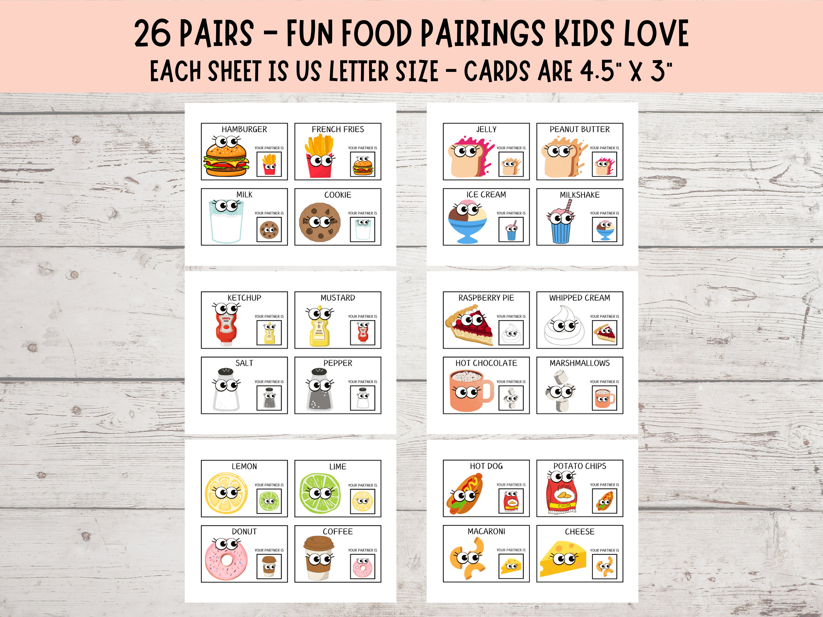 Partner Pairing Cards, Classroom Management, Pairing Cards, Peanut ...