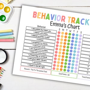 Behavior Tracker for Kids, Kids Reward Reward Chart Printable, Good ...