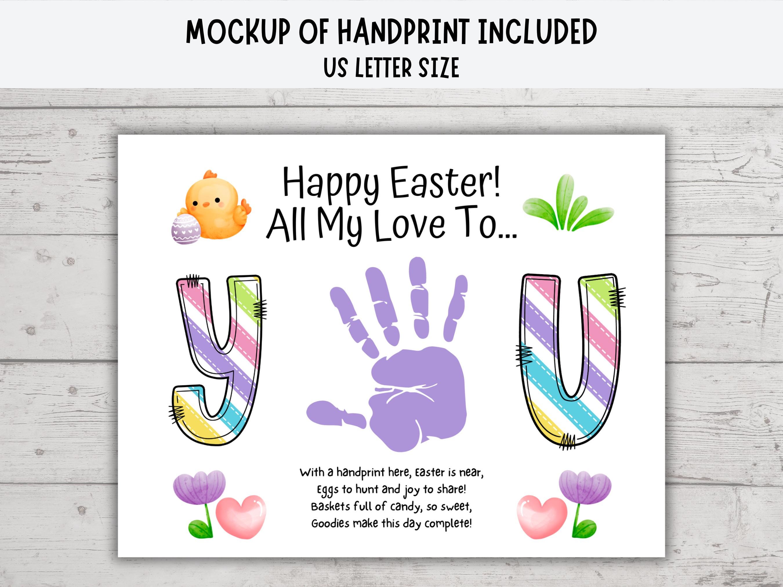Easter Handprint Craft, Spring Easter Handprint Template, Easter ...