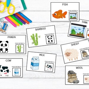 Partner Pairing Cards, Animals Pairing Cards, Classroom Partner Cards ...