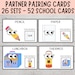 Partner Pairing Cards, Classroom Management, Pairing Cards, Peanut ...