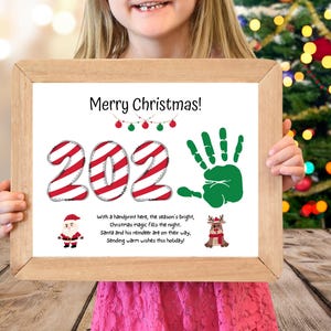 Christmas Handprint Craft 2025, Holiday Keepsake Art for Kids, Winter ...