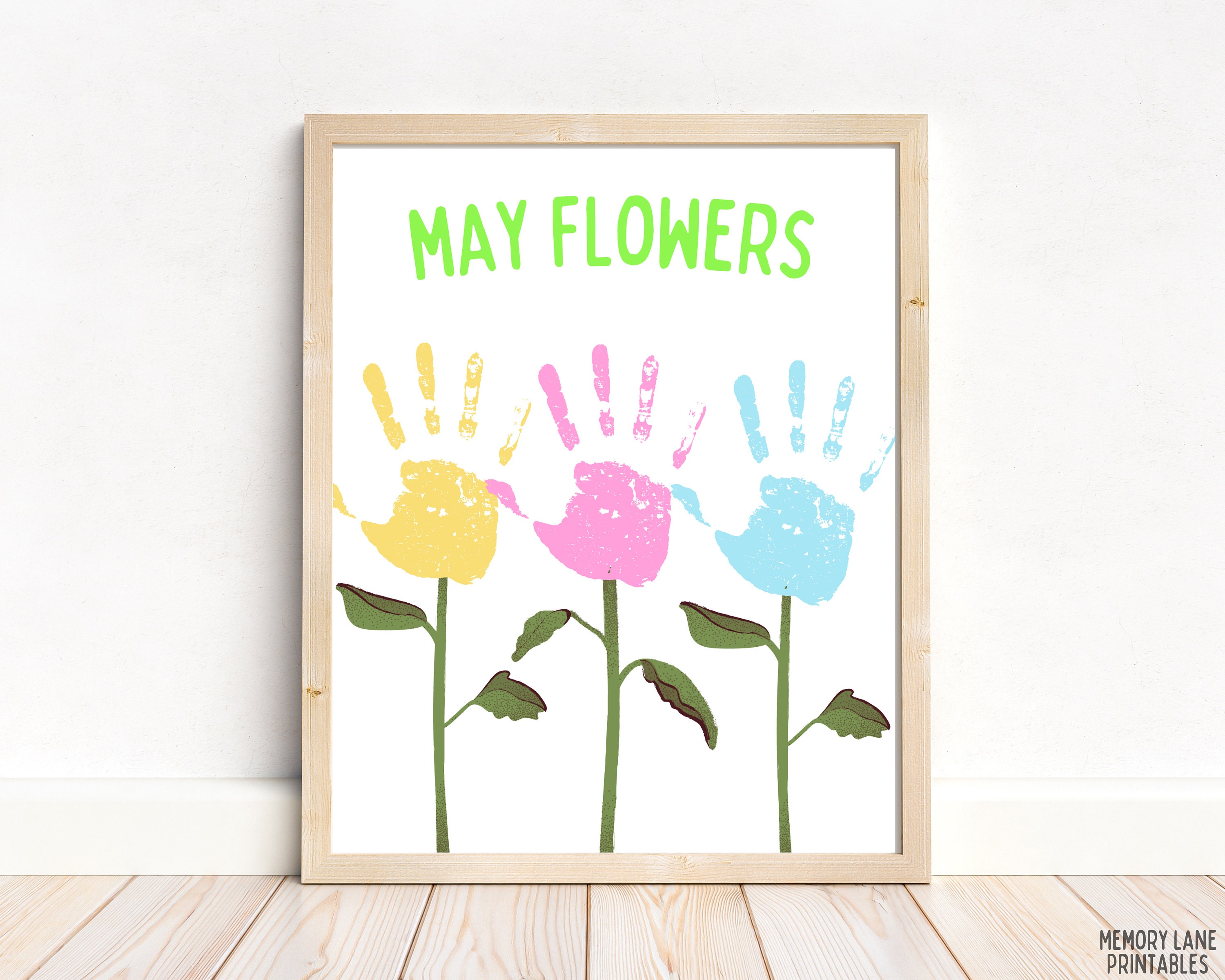 Spring Handprint Art Bundle Spring Handprint Crafts Fun Printable ...