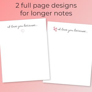 Reasons Why I Love You Cards | Printable Love Notes | Personalised ...