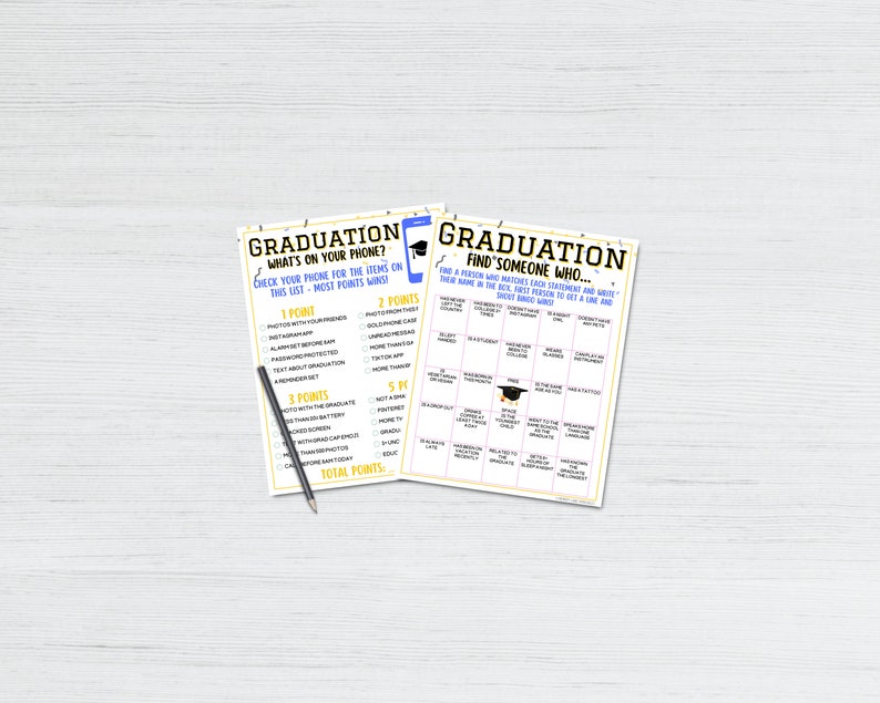 Graduation Games Bundle 5 Graduation Party Games Fun - Etsy
