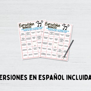 Eurovision Bingo Game | Eurovision Party Game | Printable Eurovision ...