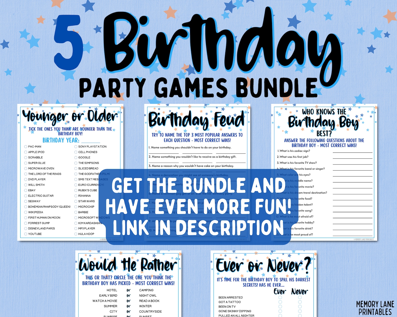 Birthday Friendly Feud Game | Birthday Feud | Birthday Party Game ...