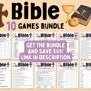 Bible Games Bundle | Bible Study Games | Church Games | Youth Group ...