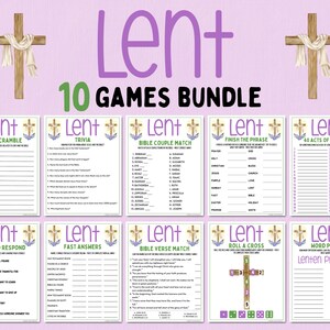 Lent Games Bundle | Lenten Games | Lent Activities | Lent Church Games ...
