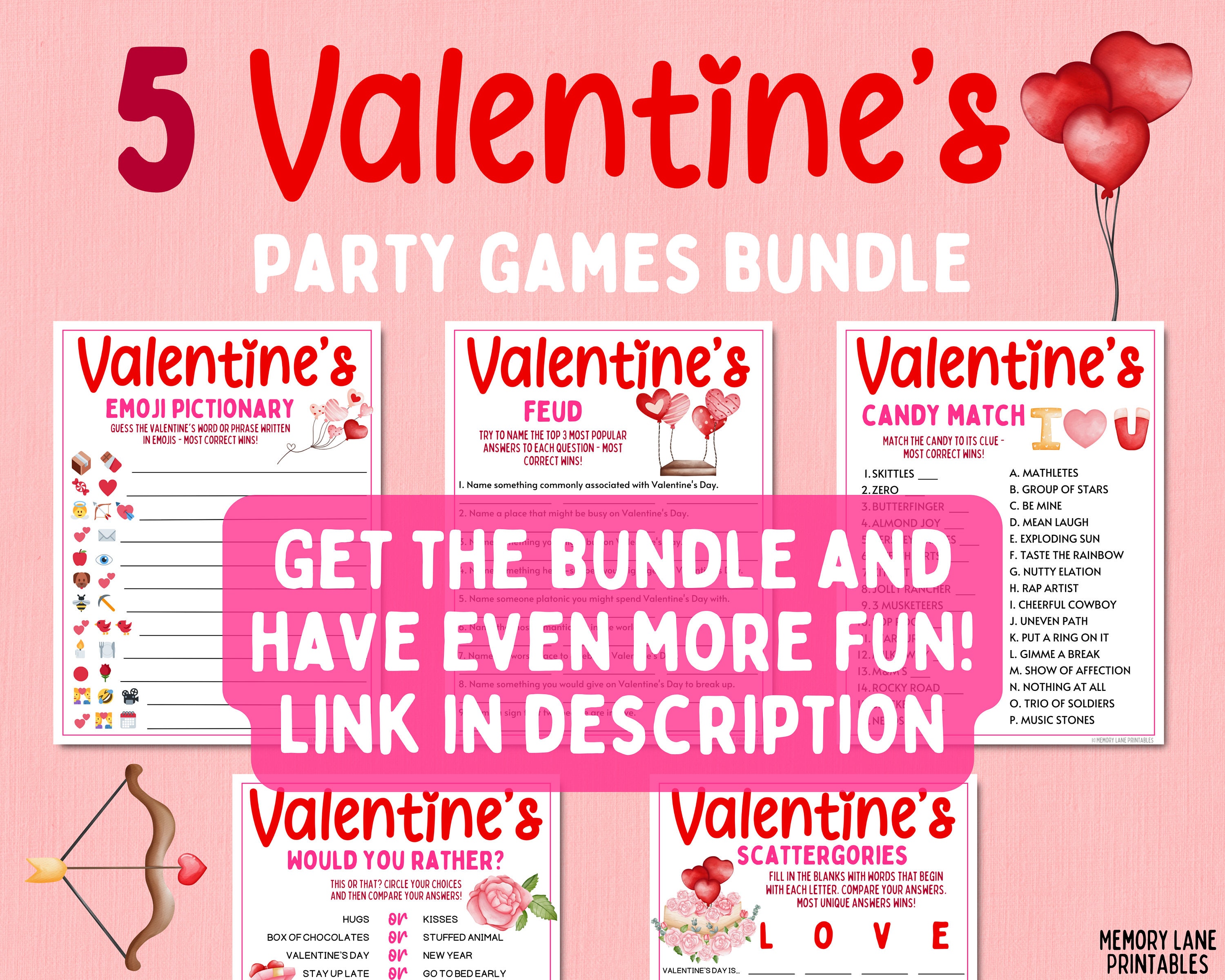 Valentine's Friendly Feud Game Valentine's Day Family Feud Game ...