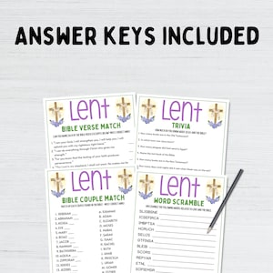 Lent Games Bundle | Lenten Games | Lent Activities | Lent Church Games ...