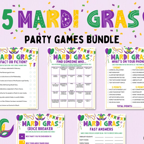 Mardi Gras Printable - Etsy