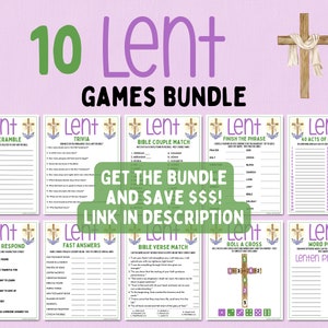 Lent Games Bundle | Lenten Games | Lent Activities | Lent Church Games ...