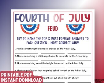 July 4th Family Feud - Etsy