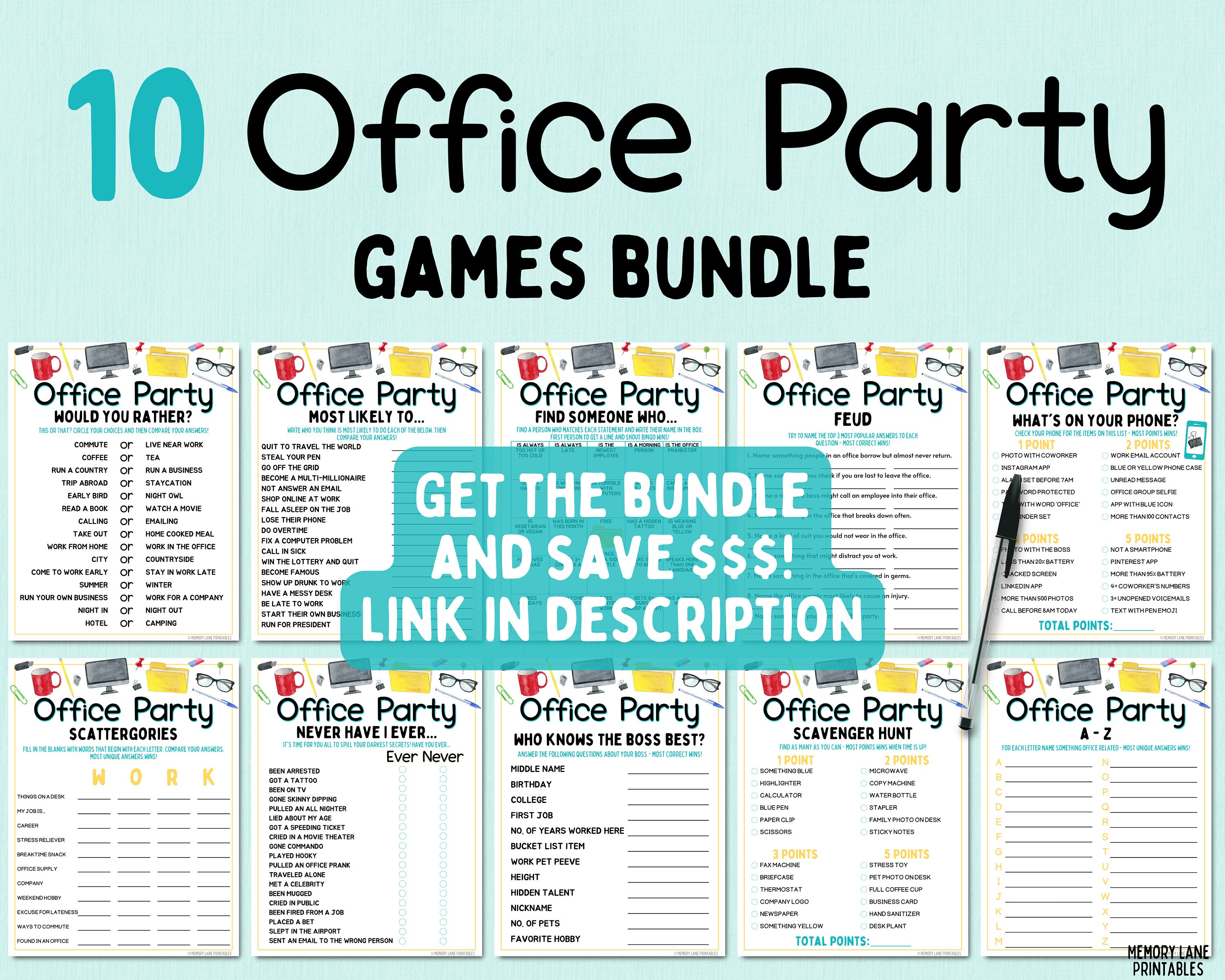 Office Party Feud Game Work Party Game Fun Printable Game Group Office Party Feud Game Work Party Game Fun Printable Game Group