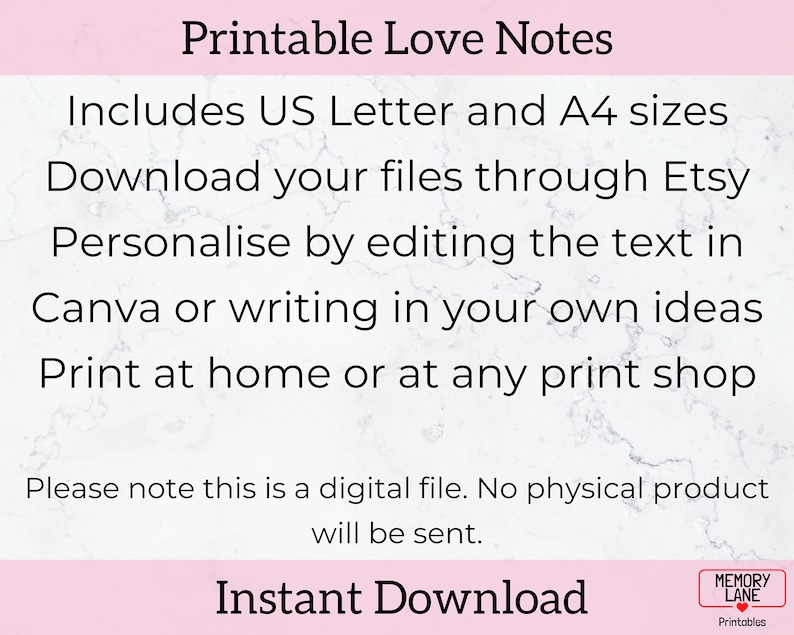 Love Notes Printable | Love Notes Cards | Mini Love Messages ...