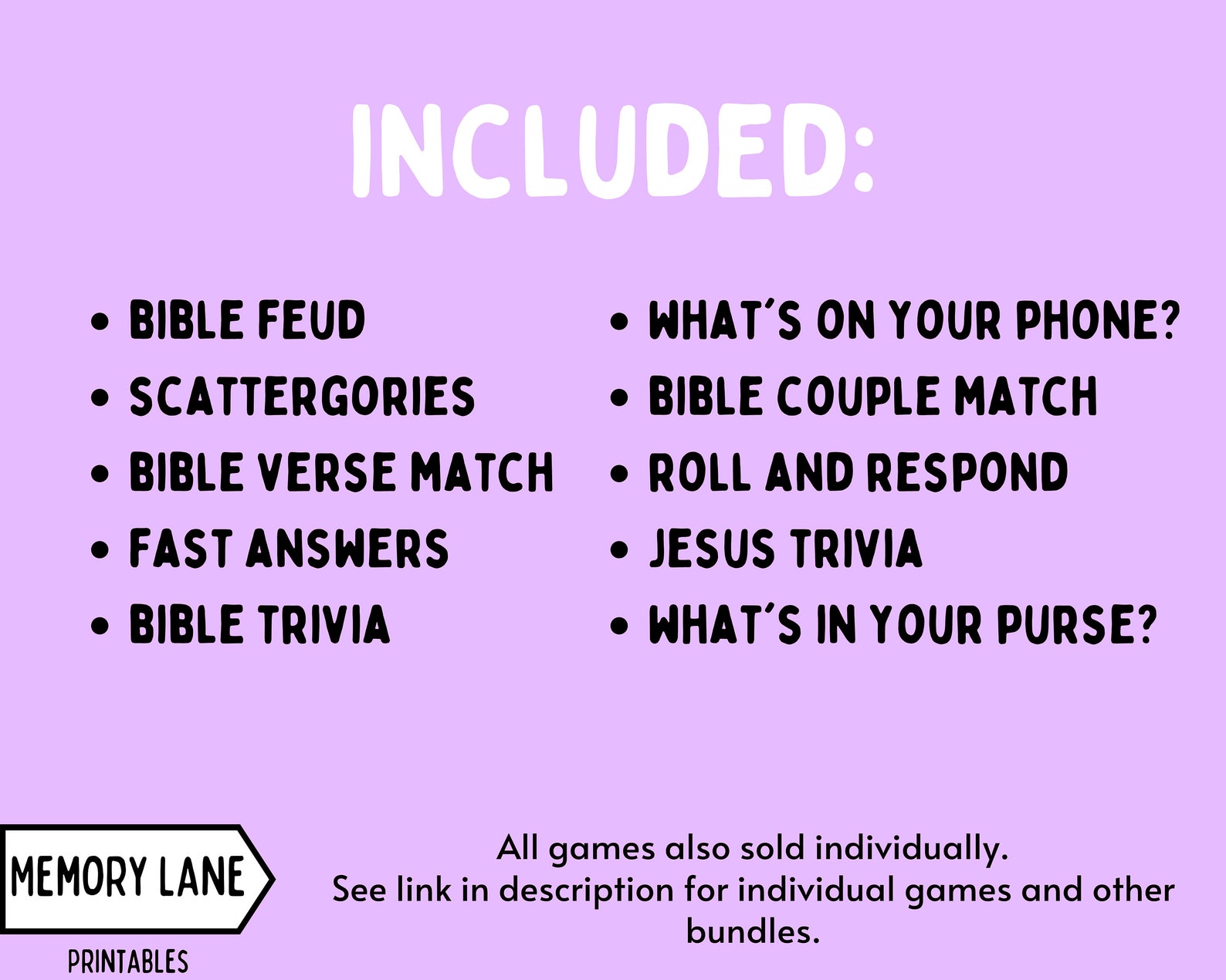 Women's Ministry Games Bundle Bible Games Church Games Women's Retreat ...