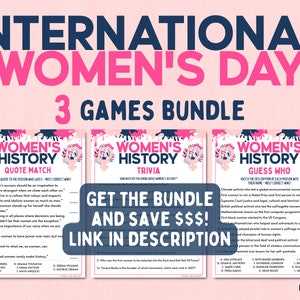 International Women's Day Guess Who Game | Women's History Month Trivia ...