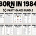 40th Birthday Party Games Bundle Born in 1984 Games 40th Birthday Games ...