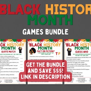 Black History Month Guess Who Game | Black History Trivia Game | Fun ...