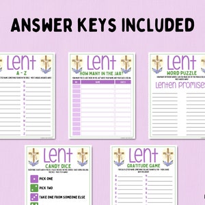 Lent Games Bundle | Lenten Games | Lent Activities | Lent Church Games ...
