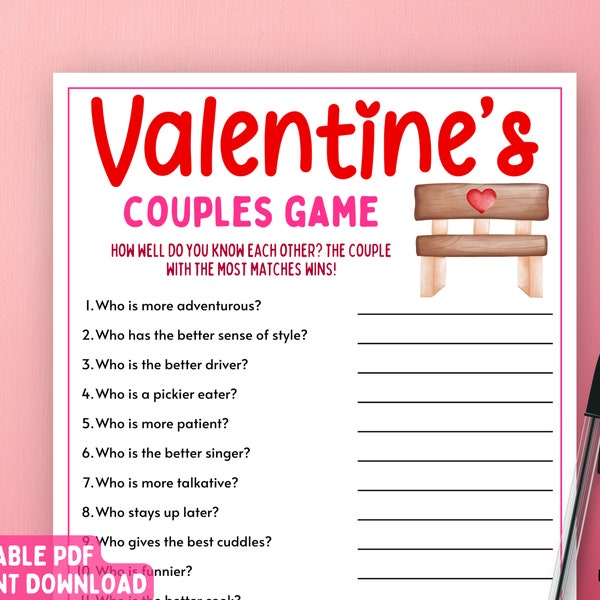 Couples Game - Etsy