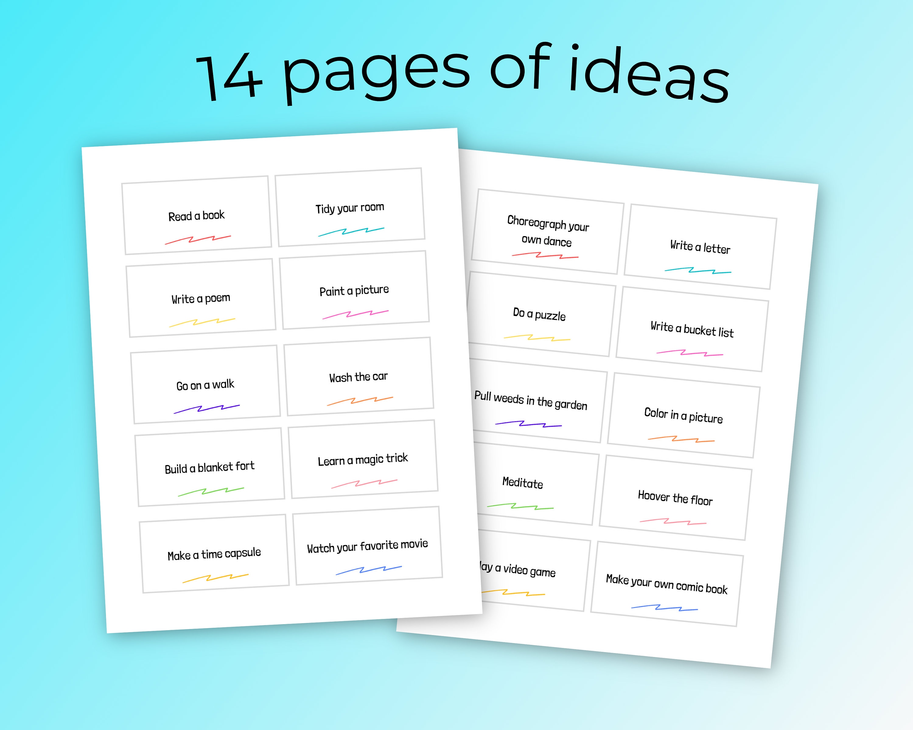 Boredom Jar Cards | I'm Bored Jar | Printable Kids Activity Ideas ...