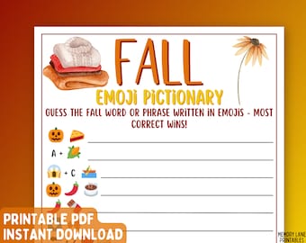 Autumn Emoji Game - Etsy