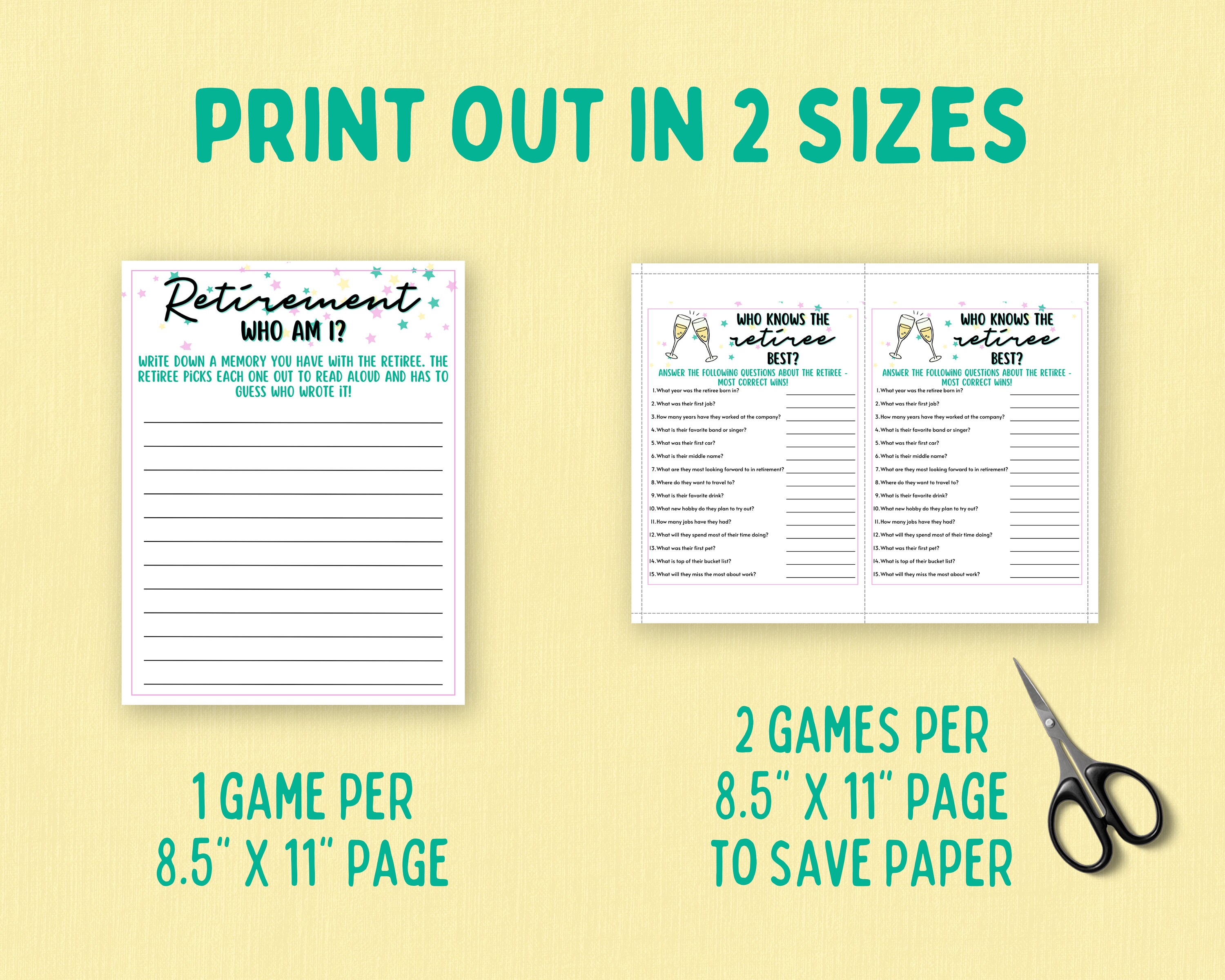 Retirement Games Bundle | 10 Retirement Party Games | Fun Printable ...
