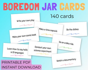 Bored Jar Activity Cards for Kids - Etsy
