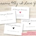 Reasons Why I Love You Cards | Printable Love Notes | Personalised ...
