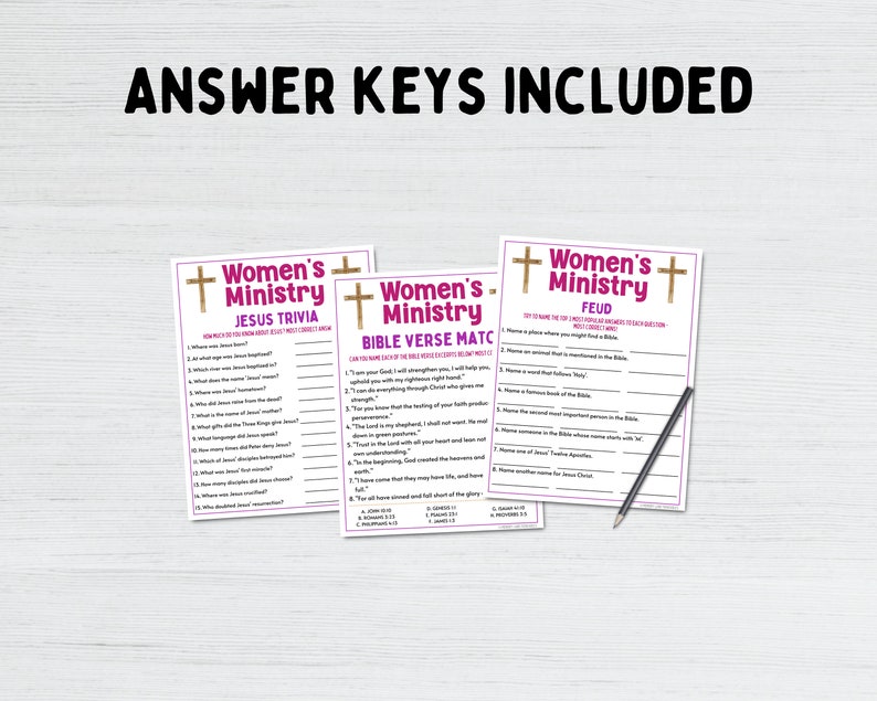 Women's Ministry Games Bundle | Bible Games | Church Games | Women's ...