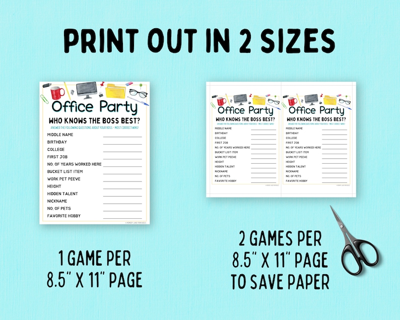 Office Party Who Knows the Boss Best Game | Work Party Game | Fun ...
