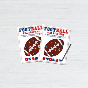 Football Roll A Football Game | Super Bowl Party Game | Fun Printable ...