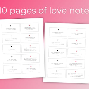 Love Notes Printable | Love Notes Cards | Mini Love Messages ...