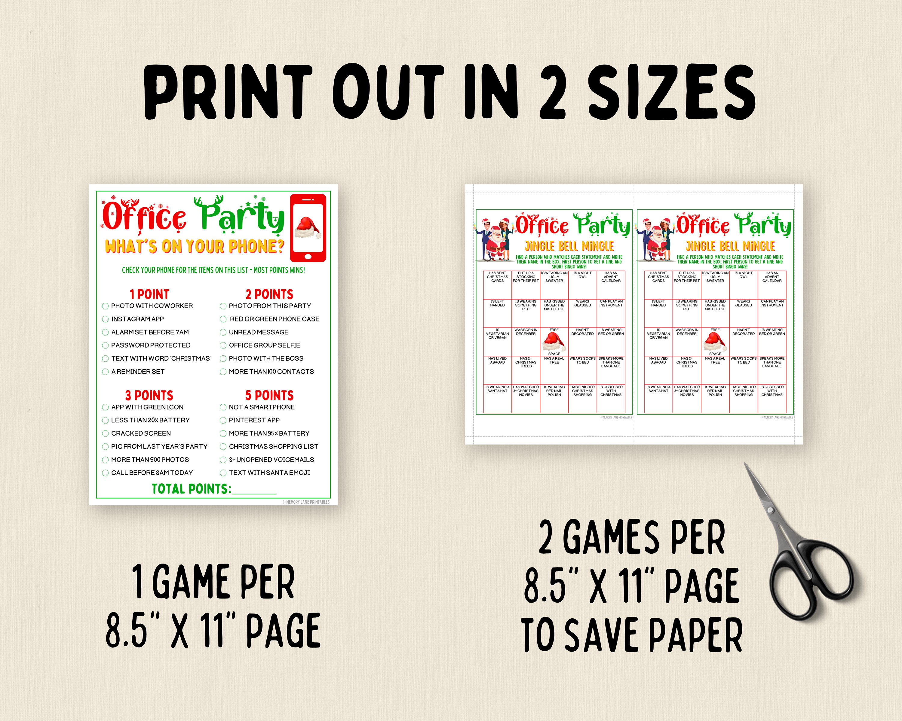 Christmas Office Party Games Bundle 6 Holiday Office Party Games Fun ...