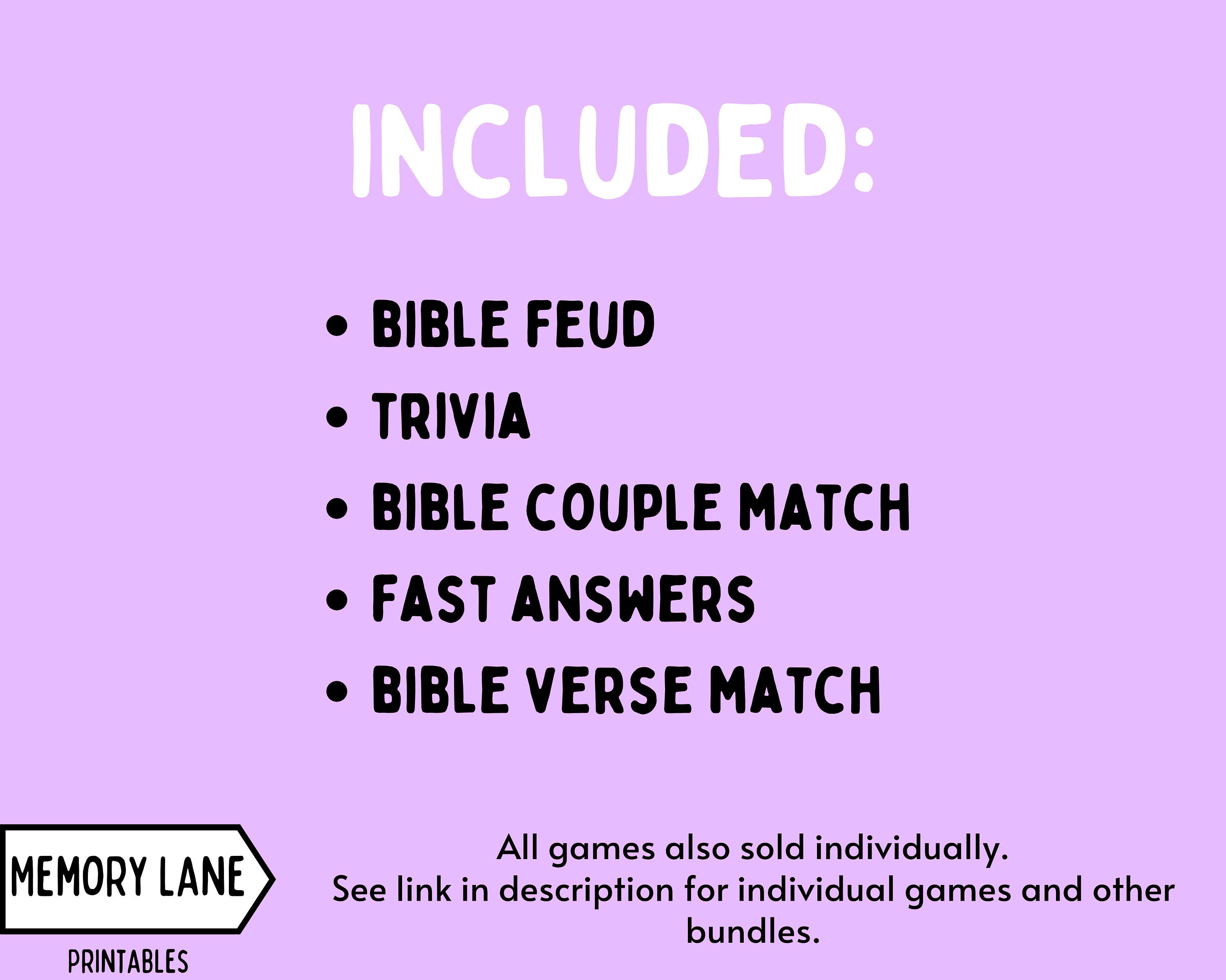 Bible Games Bundle Bible Study Games Church Games Youth Group Games ...