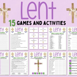 Lent Games Bundle | Lenten Games | Lent Activities | Lent Church Games ...