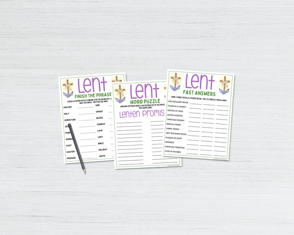 Lent Games Bundle | Lenten Games | Lent Activities | Lent Church Games ...