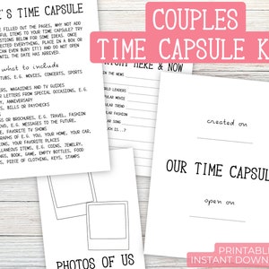 Time Capsule for Couples | Printable Date Night Activity | Valentine's ...