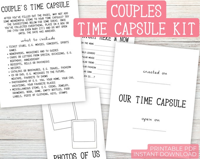 Couples Time Capsule, Date Night Ideas, Wedding Time Capsule ...