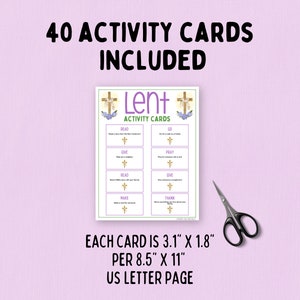 Lent Activity Cards | Lenten Game | Lent Activities for Kids | Lent ...