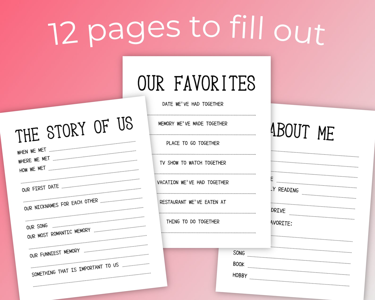 Time Capsule for Couples | Printable Date Night Activity | Valentine's ...