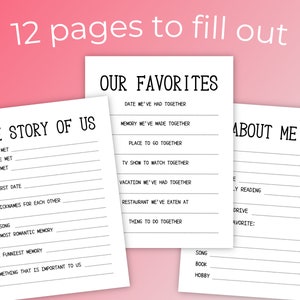 Time Capsule for Couples | Printable Date Night Activity | Valentine's ...