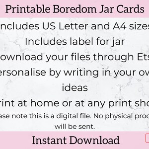 Boredom Jar Cards | I'm Bored Jar | Printable Kids Activity Ideas ...