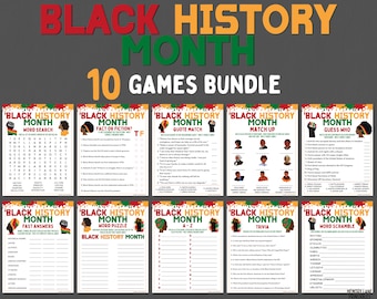 Black History Jeopardy Game | Black History Trivia Game | Fun Printable ...