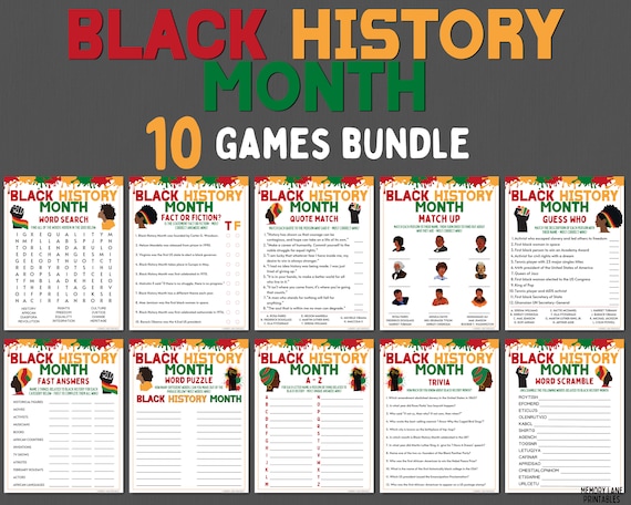 Black History Month Trivia Printable