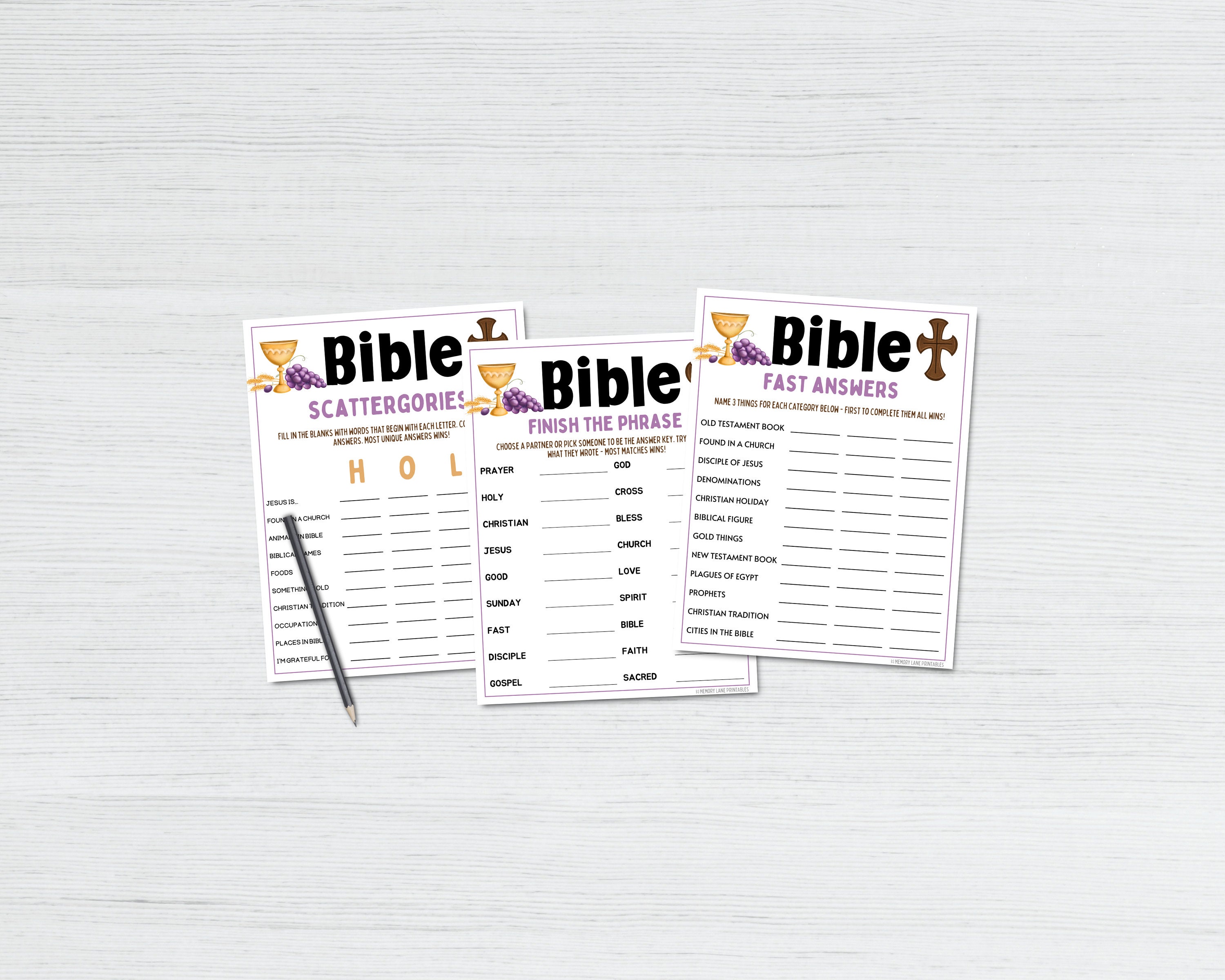 Bible Games Bundle Bible Study Games Church Games Youth Group Games ...
