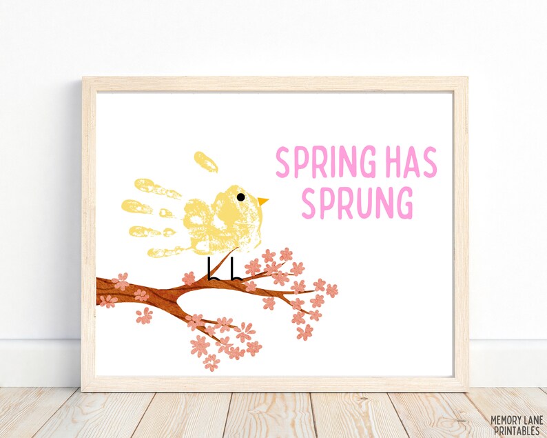 Spring Handprint Art Bundle | Spring Handprint Crafts | Fun Printable ...