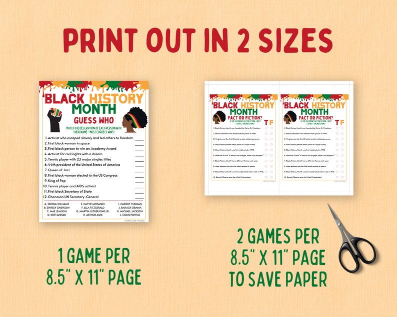 Black History Month Guess Who Game Black History Trivia Game Fun ...